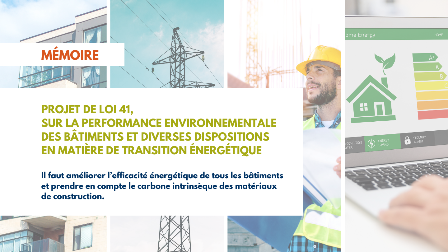 Mémoire : la performance environnementale des bâtiments - RNCREQ